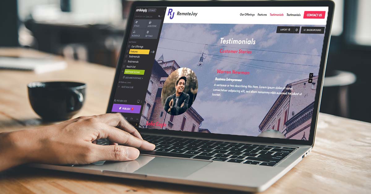 Strikingly - Focus Ecommerce and Marketing